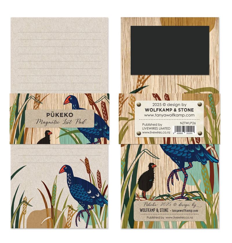 Wolfkamp & Stone - Pukeko - Magnetic List Pad – NZ Artisan Ltd - GST ...